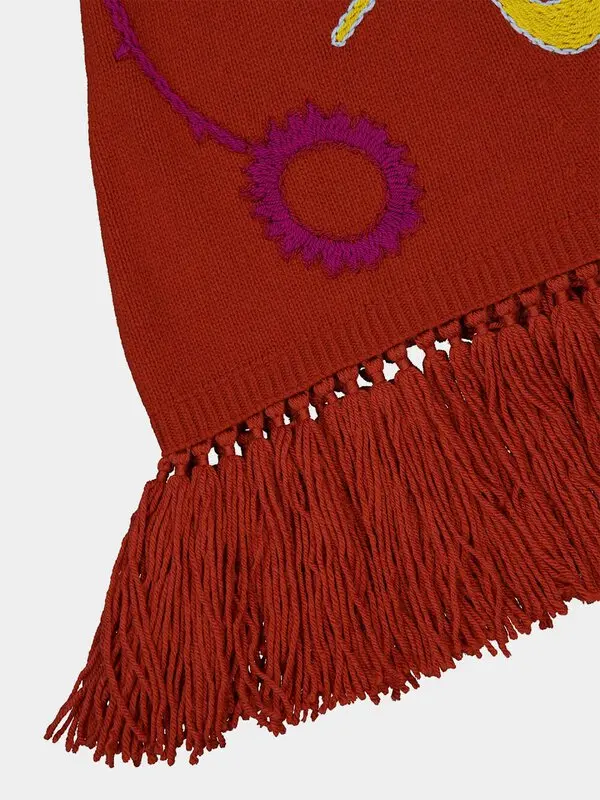 PAULA Hand-embroidered Knitted Cape