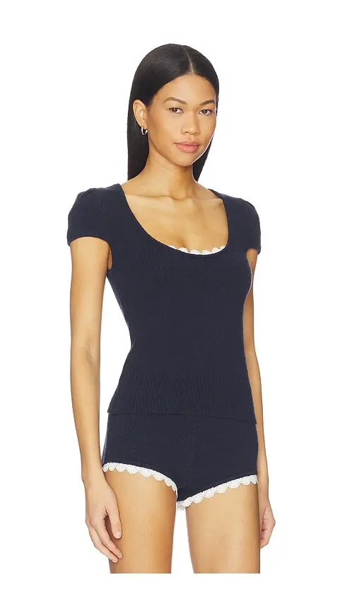 Lpa Champaux Lace Trim Top