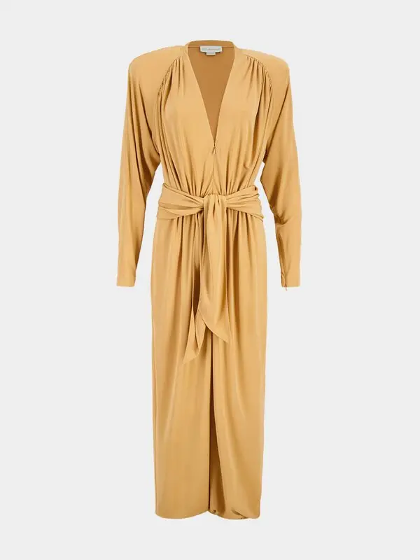 Stella McCartney Crepe Jersey Long-sleeve Jumpsuit - Orange