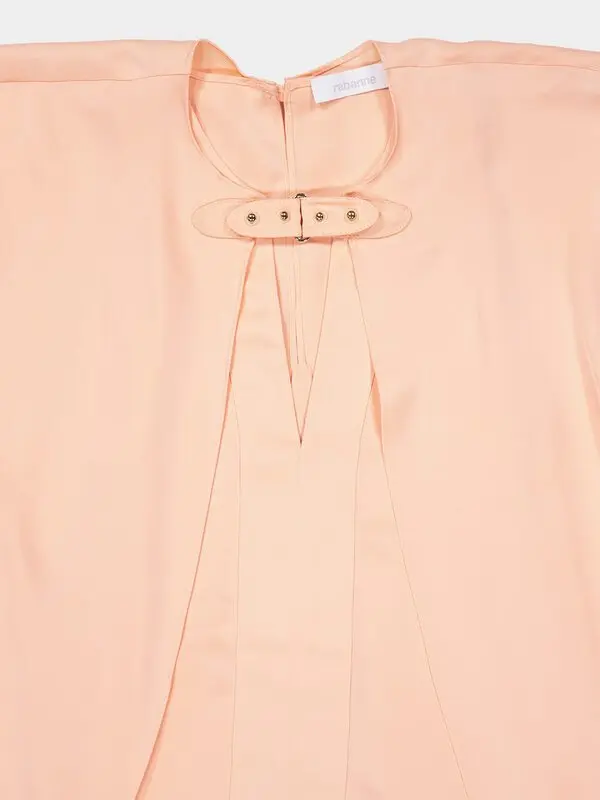 Rabanne Satin Long-sleeve Blouse - Pink