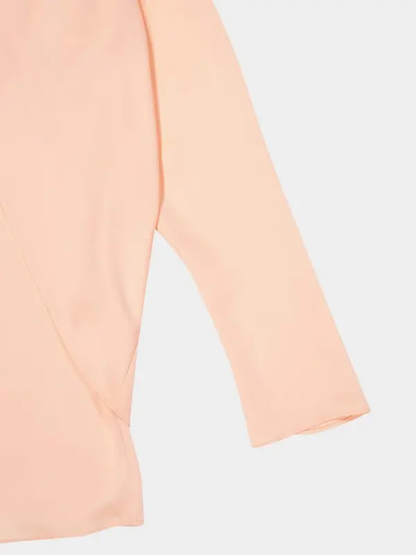 Rabanne Satin Long-sleeve Blouse - Pink