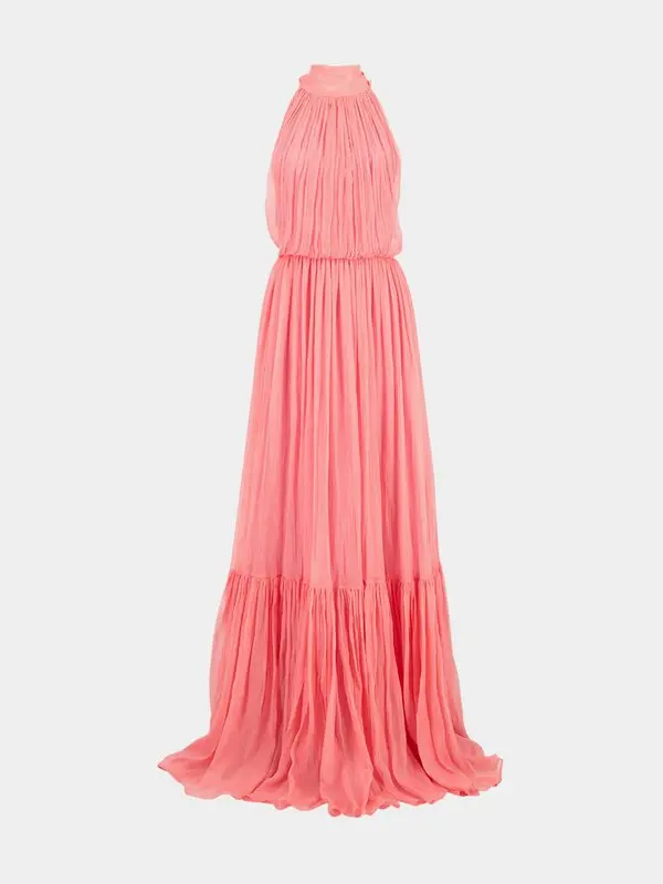 Gucci Halter Neck Maxi Dress - Pink