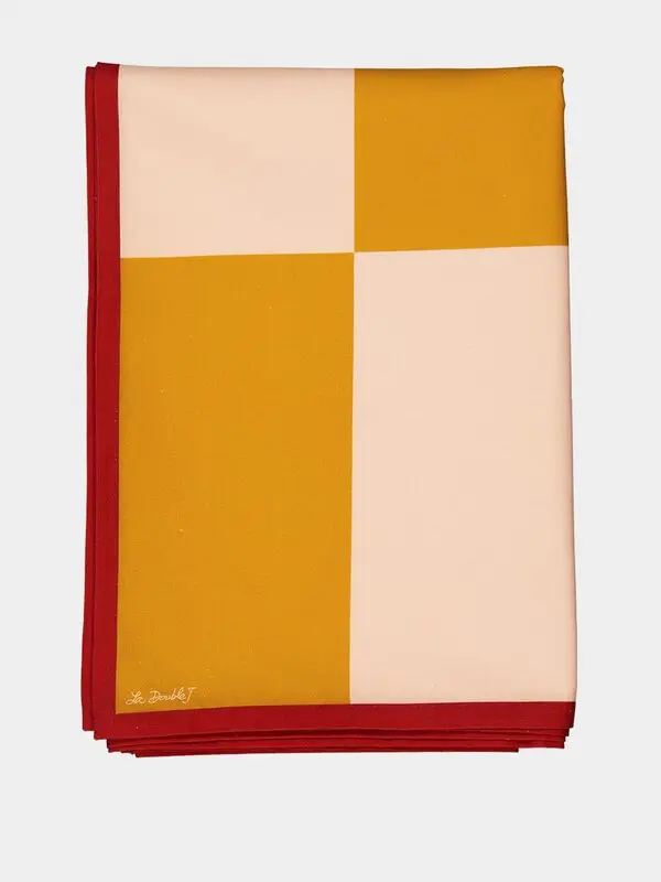 La DoubleJ Contrada Panama Cotton Medium Tablecloth - Orange