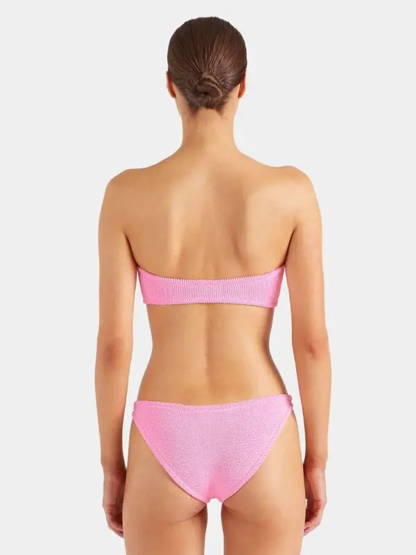 Hunza G Crinkle Bandeau Bikini - Pink