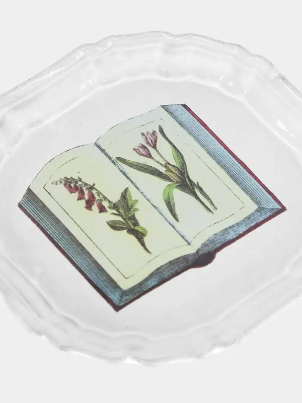 ASTIER DE VILLATTE Small Floral Book Plate - Multicolour