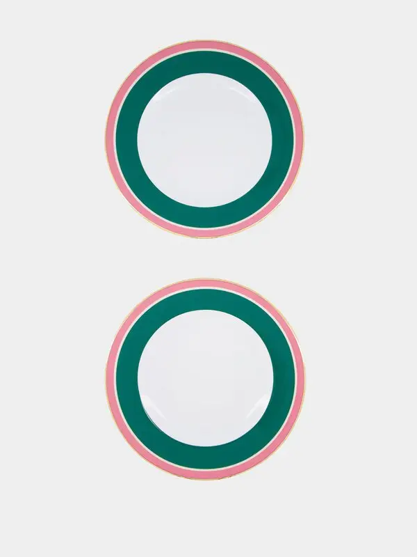 La DoubleJ Set Of 2 Dinner Plates - Multicolour