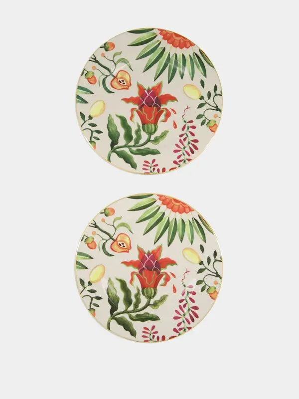 La DoubleJ Eden Dinner Plates Set Of 2 - Multicolour