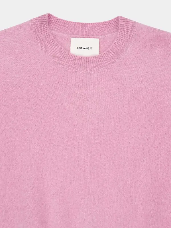 LISA YANG Juniper Brushed Cashmere Sweater - Pink