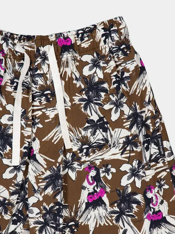 Palm Angels Hula Cargo Graphic-print Shorts - Multicolour