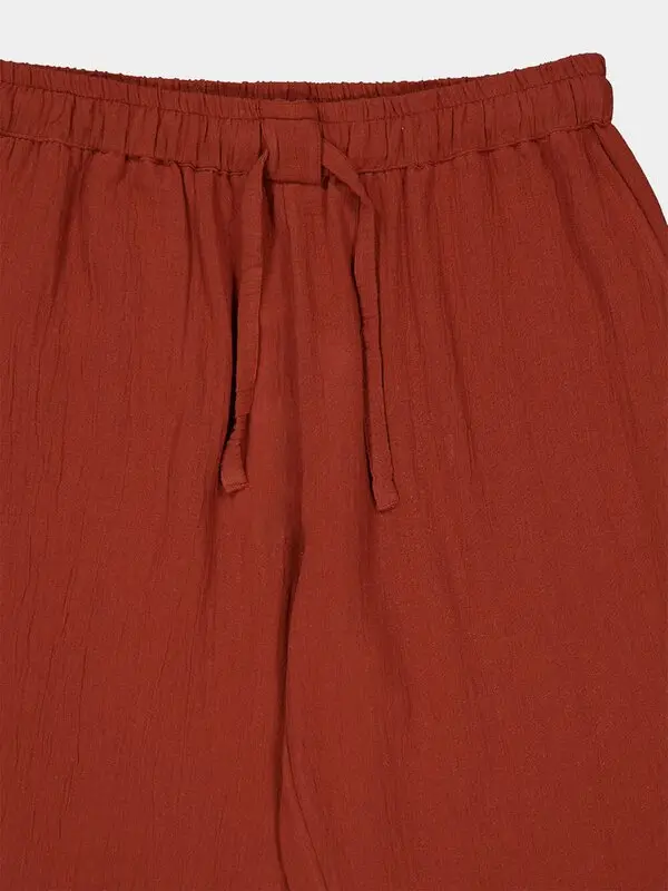 Spiritum Tulum Organic Cotton Baggy Trousers - Orange