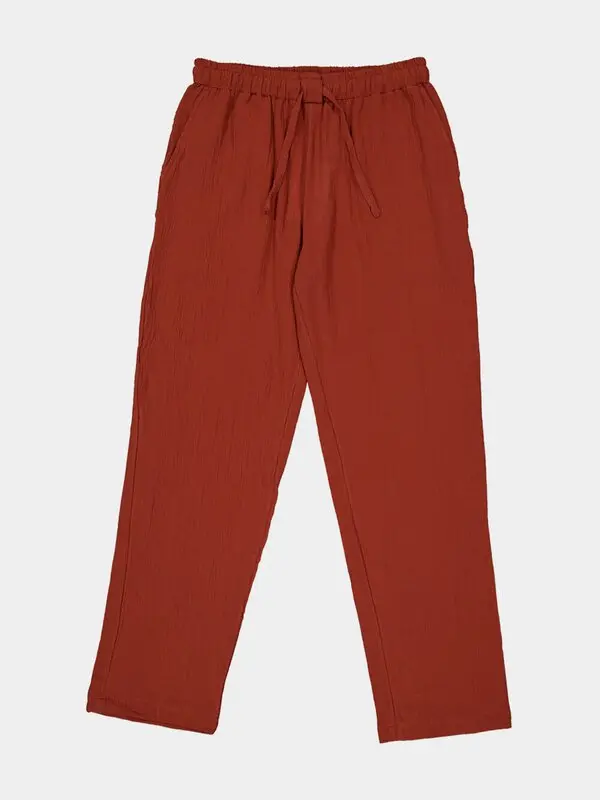 Spiritum Tulum Organic Cotton Baggy Trousers - Orange