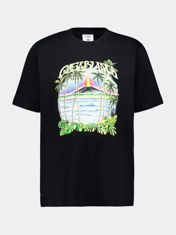 Casablanca Black Volcano Classic T-shirt