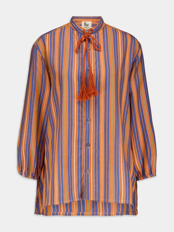 PAULA Name': X Marrakshi Life Striped Oversized Blouse