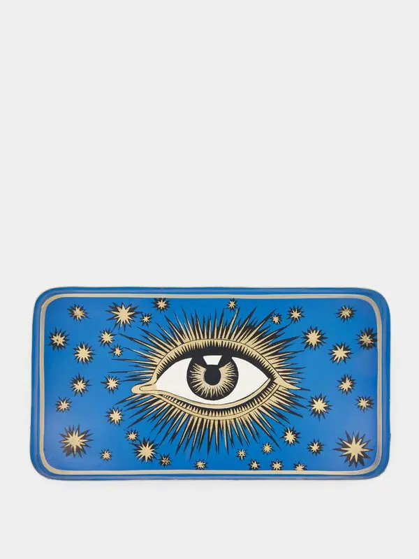 LES-OTTOMANS Handpainted Eye Tray - Multicolour