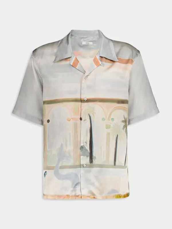 Commas Morning Bath Silk-cotton Shirt - Multicolour