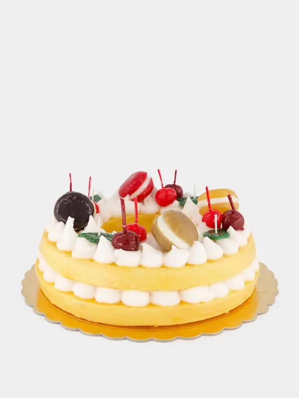 CERERIA INTRONA Large Tart Cake Wax Candle - Multicolour