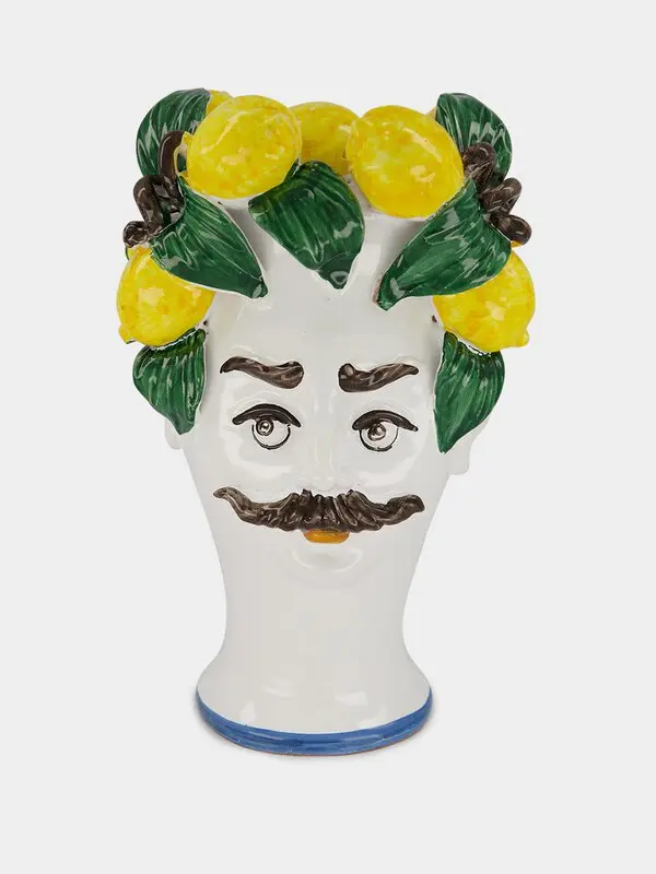LES-OTTOMANS Handpainted Sculpture Vase
