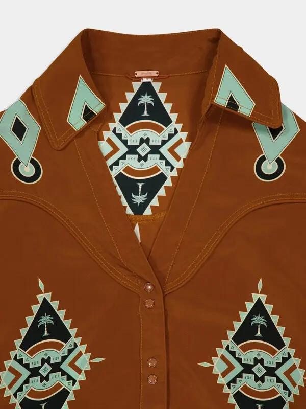 Johanna Ortiz Cabalgando Silk Shirt - Orange