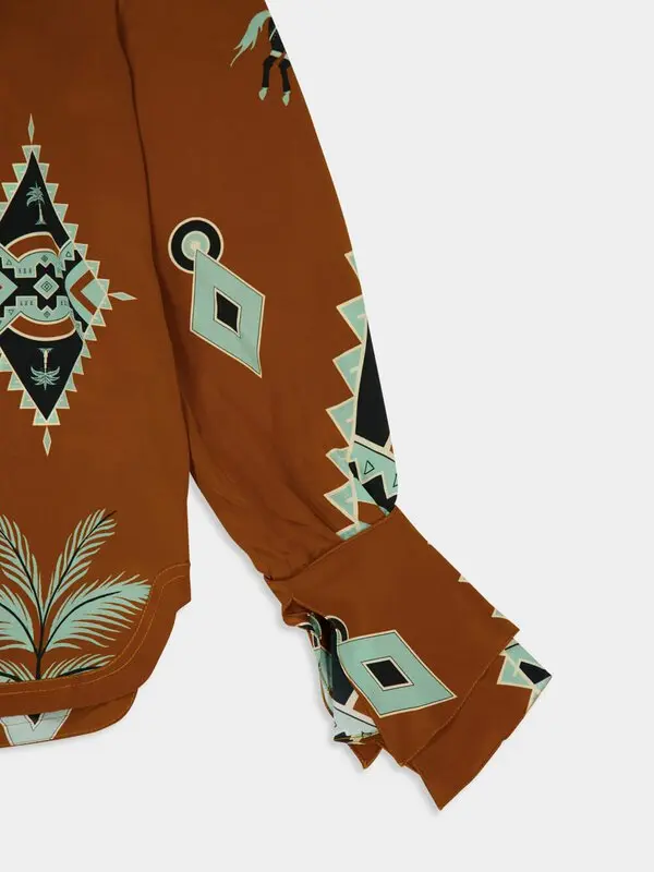 Johanna Ortiz Cabalgando Silk Shirt - Orange