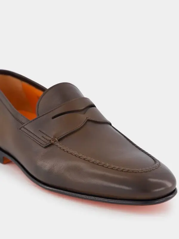 Santoni Leather Loafers