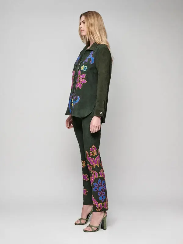 PAULA Chakakan Suede Embroidered Overshirt