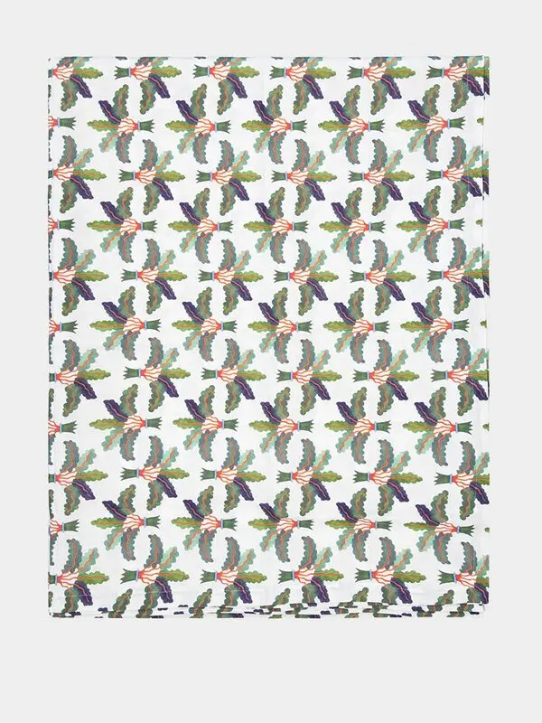 La DoubleJ Palms Medium Linen Tablecloth - Multicolour