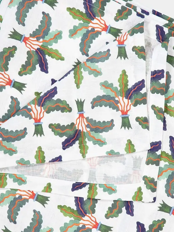 La DoubleJ Palms Medium Linen Tablecloth