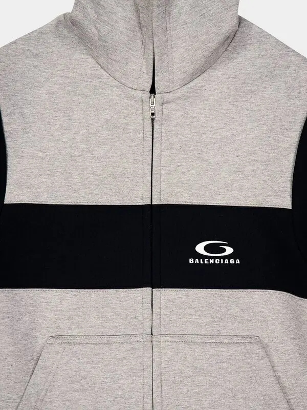 Balenciaga Logo Embroidered Zipped Sweatshirt