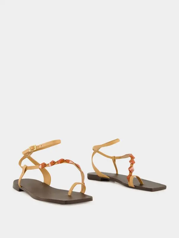 Johanna Ortiz Dazzling Crest Flat Sandals