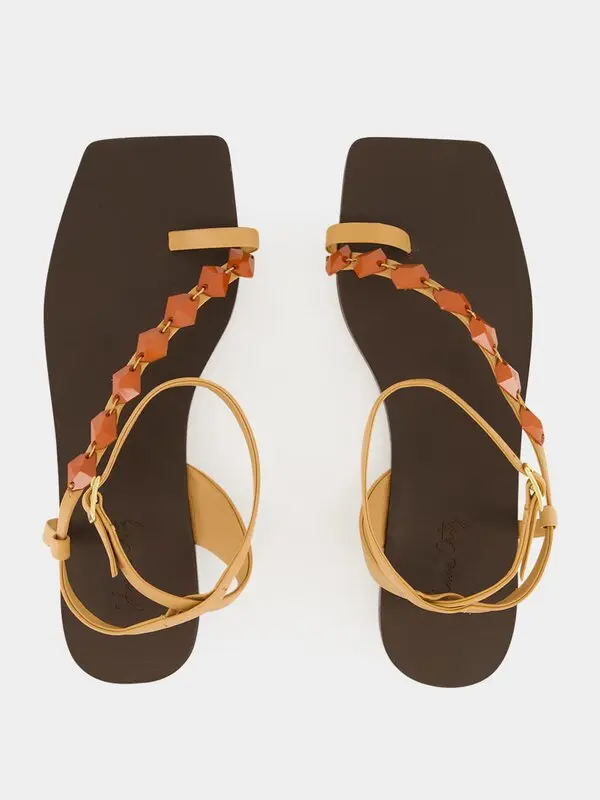 Johanna Ortiz Dazzling Crest Flat Sandals