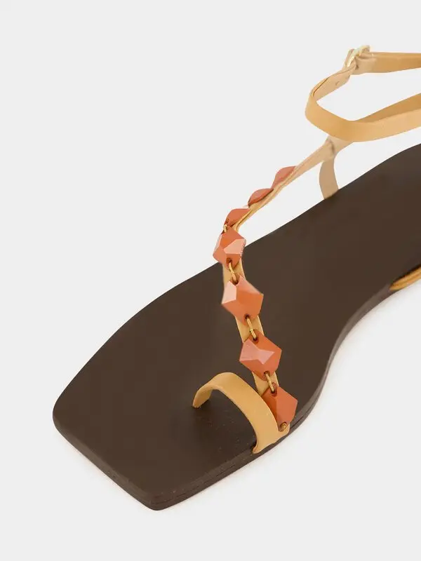 Johanna Ortiz Dazzling Crest Flat Sandals