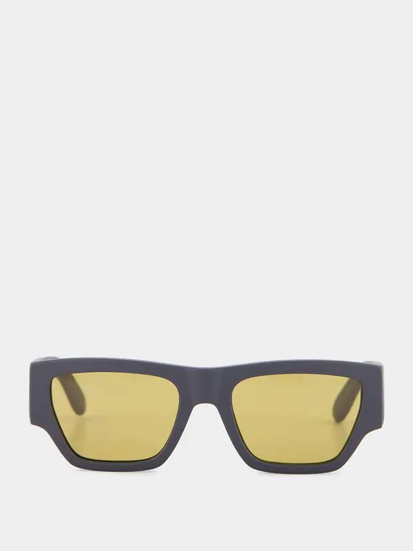 Alexander McQueen Angled Rectangular Sunglasses - Grey