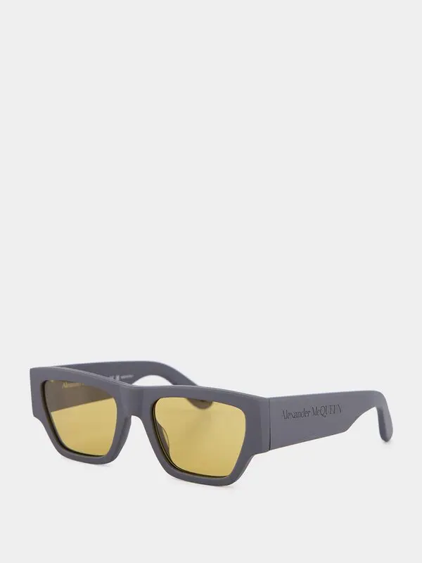 Alexander McQueen Angled Rectangular Sunglasses