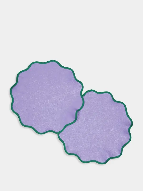 La DoubleJ Set Of 2 Cotton Placemats - Purple