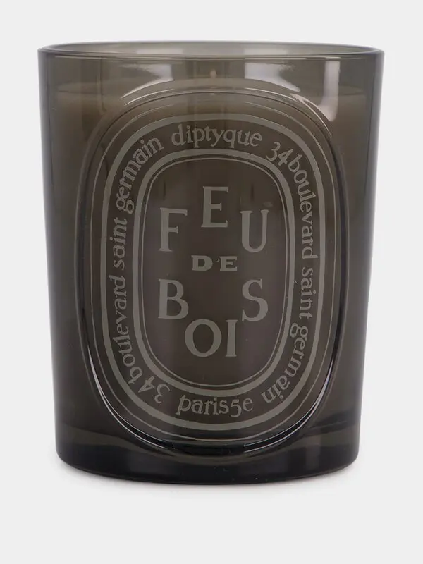 DIPTYQUE Feu De Bois Medium Candle 300gr - Grey