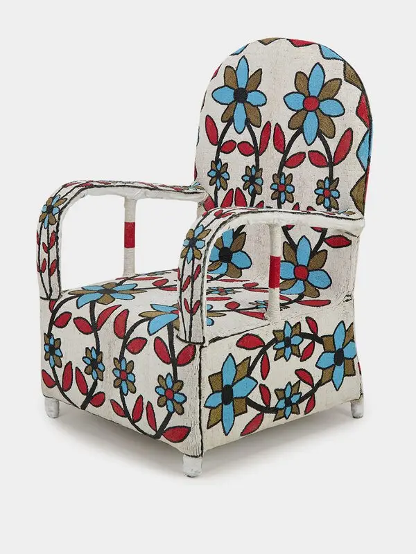 FERNANDO OTERO Recycled Beads Floral Armchair