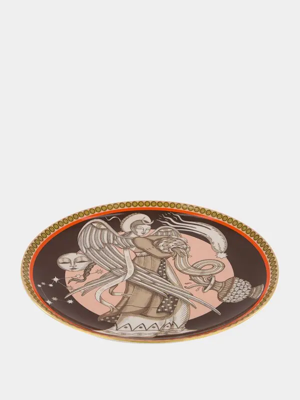 La DoubleJ The Angel Brown Decorative Plate - Multicolour