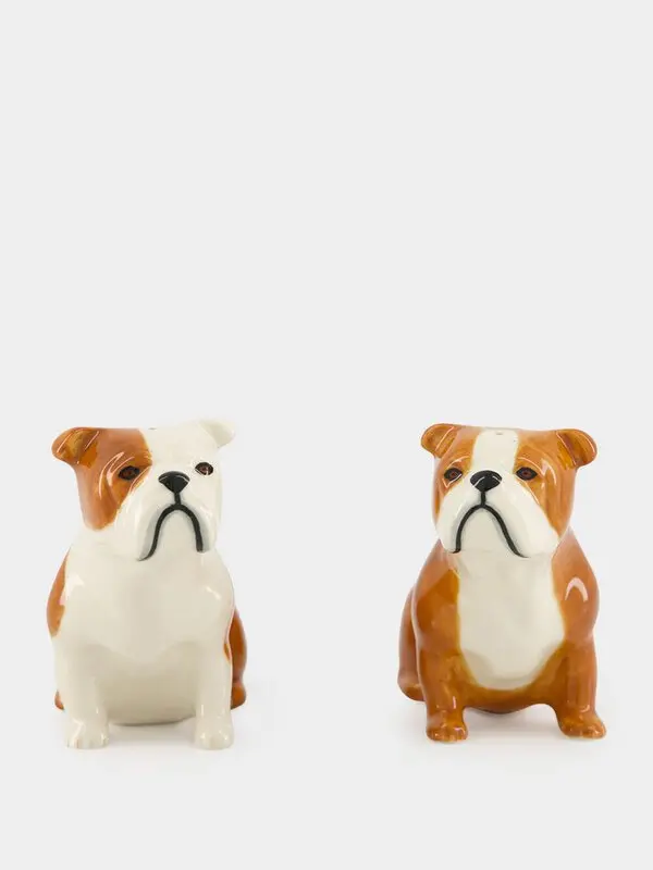 QUAIL CERAMICS English Bulldog Salt And Pepper Set - Multicolour