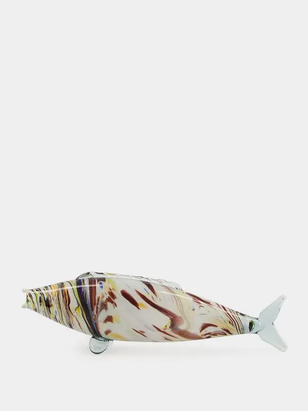 ALL ORIGINE Glass Fish Sculpture - Multicolour