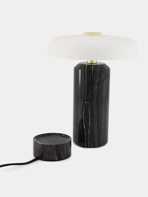 DESIGN BY US Charcoal And Opal Matte Trip Led Lamp