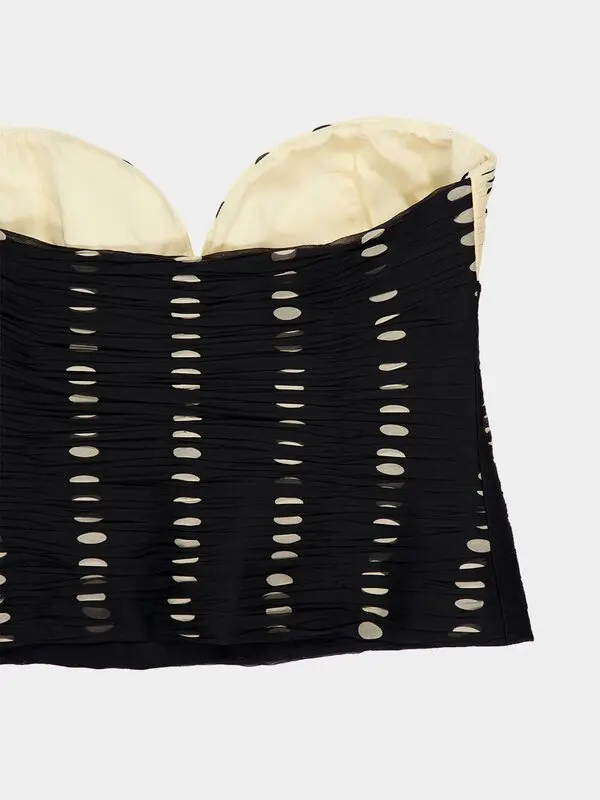 Valentino Garavani Chiffon Polka Dot Draped Top - Multicolour