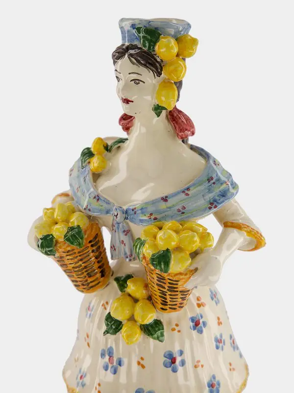 LES-OTTOMANS Lemon Porcelain Candle Holder