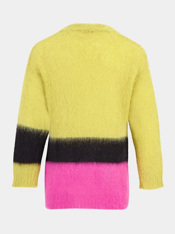 Valentino Garavani Striped Mohair-blend Cardigan