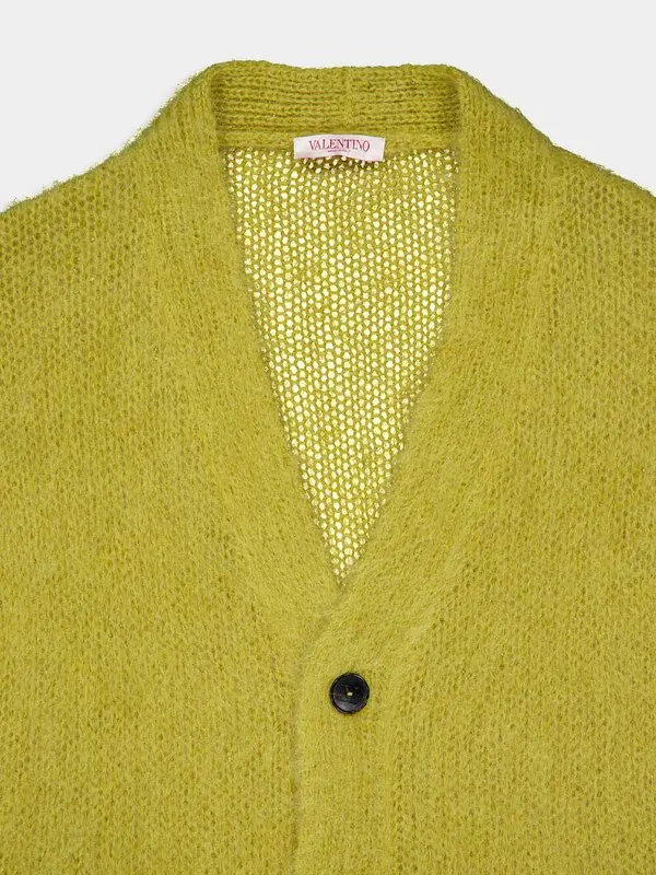 Valentino Garavani Striped Mohair-blend Cardigan