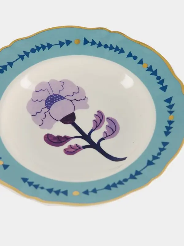 BITOSSI Botanical Art Soup Plate - Purple
