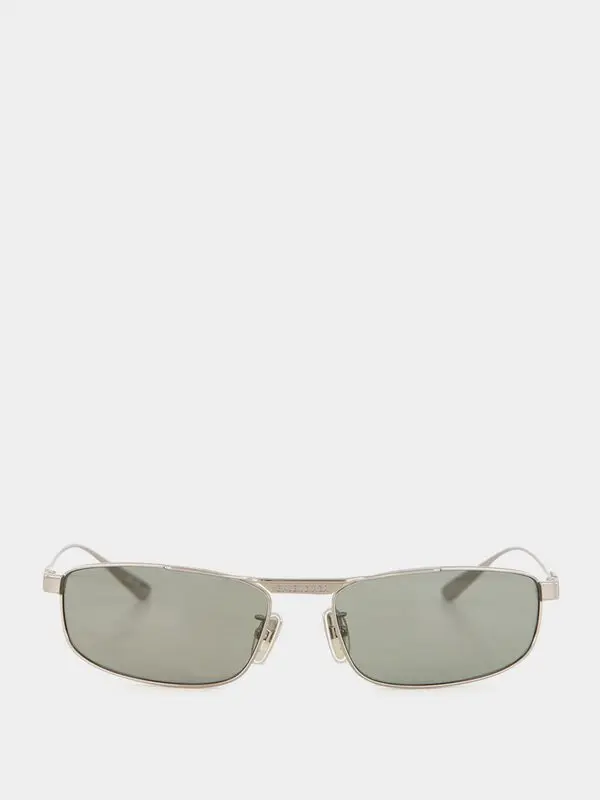 Balenciaga Tag 3.0 Rectangle Sunglasses - Grey