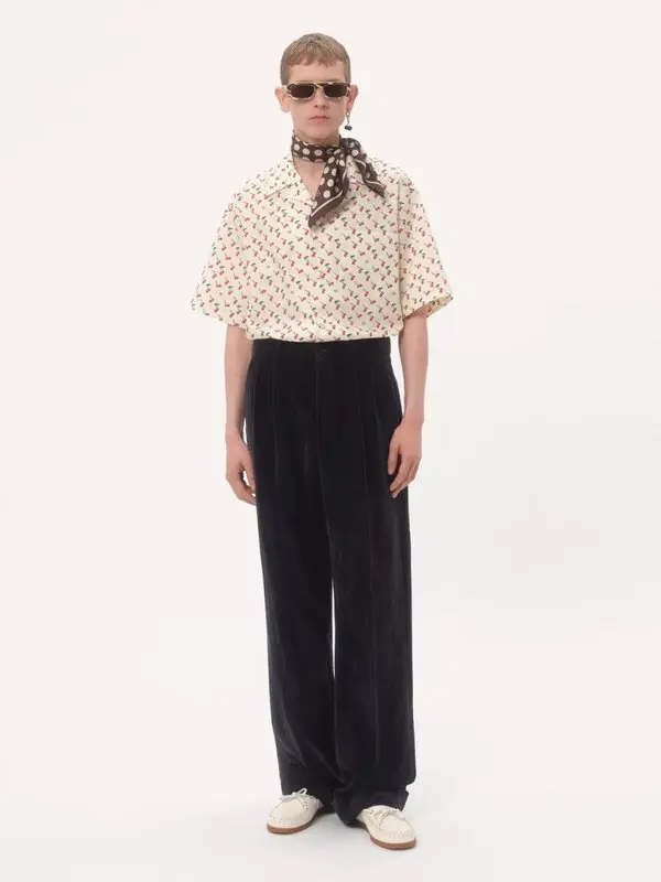 Valentino Garavani Butter Cotton Shirt With Cherryfic Print - Multicolour