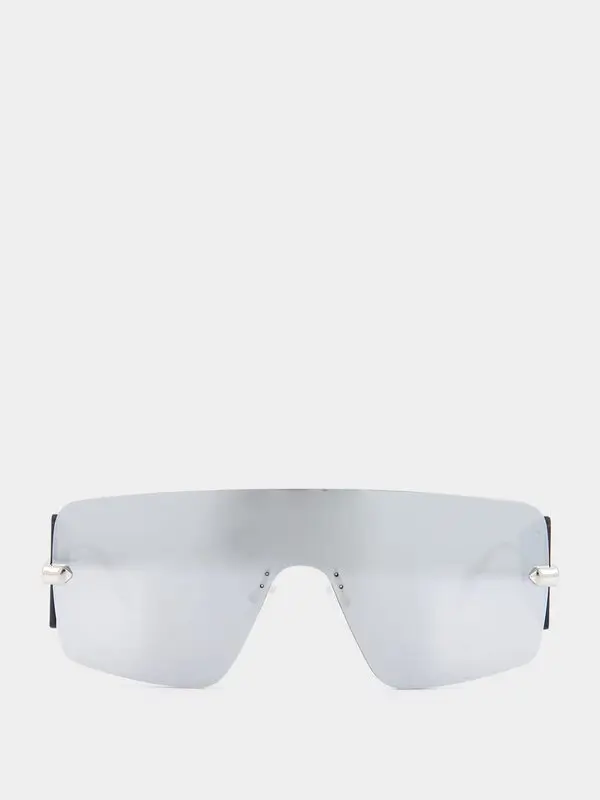 Alexander McQueen Silver Shield Sunglasses - Grey