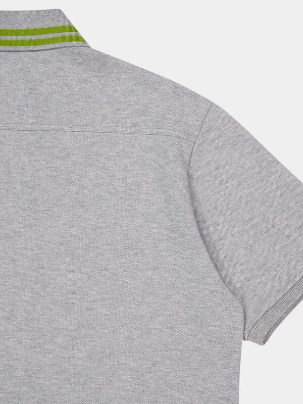 Gucci Mélange Cotton Piquet Polo Top - Grey