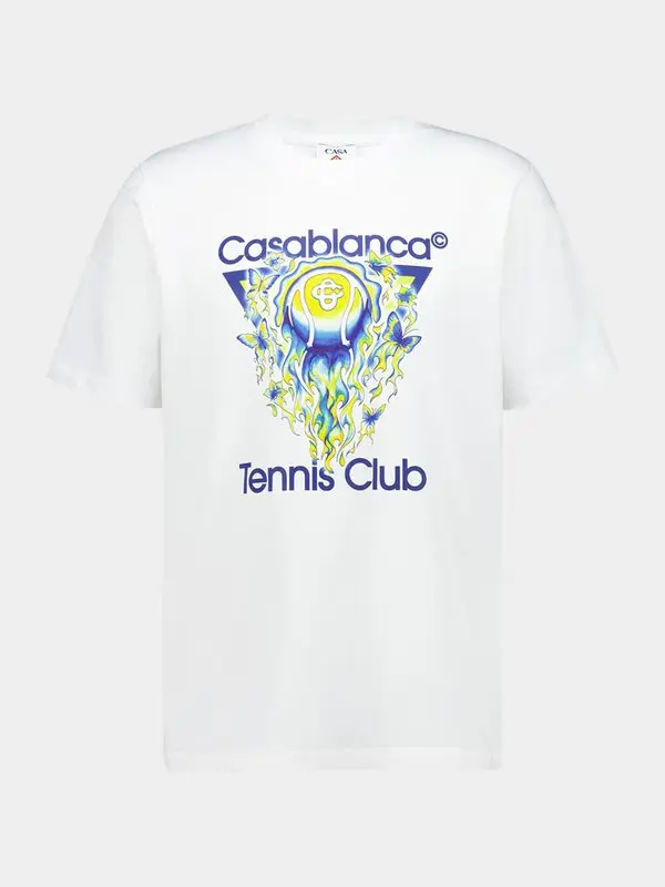 Casablanca White Tennis Club Icon T-shirt - Multicolour